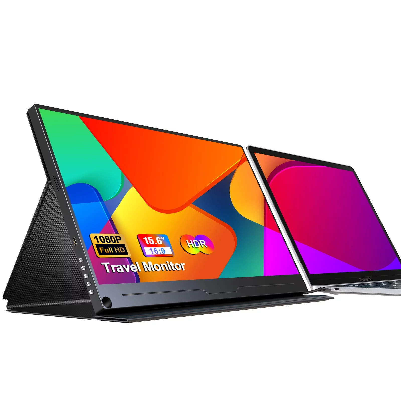 Portable Monitor Zero Frame, 15.6" Ultra Slim 1080P FHD 100% sRGB ...