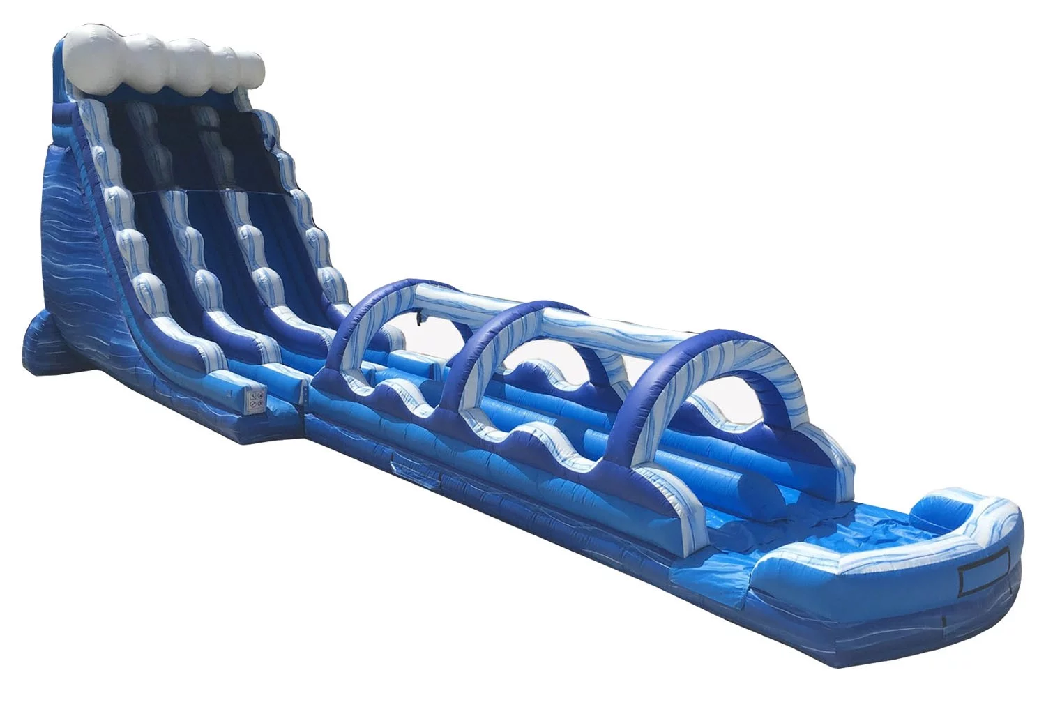 Pogo 65' Commercial Inflatable Water Slide with Slip n Slide Combo Blue ...