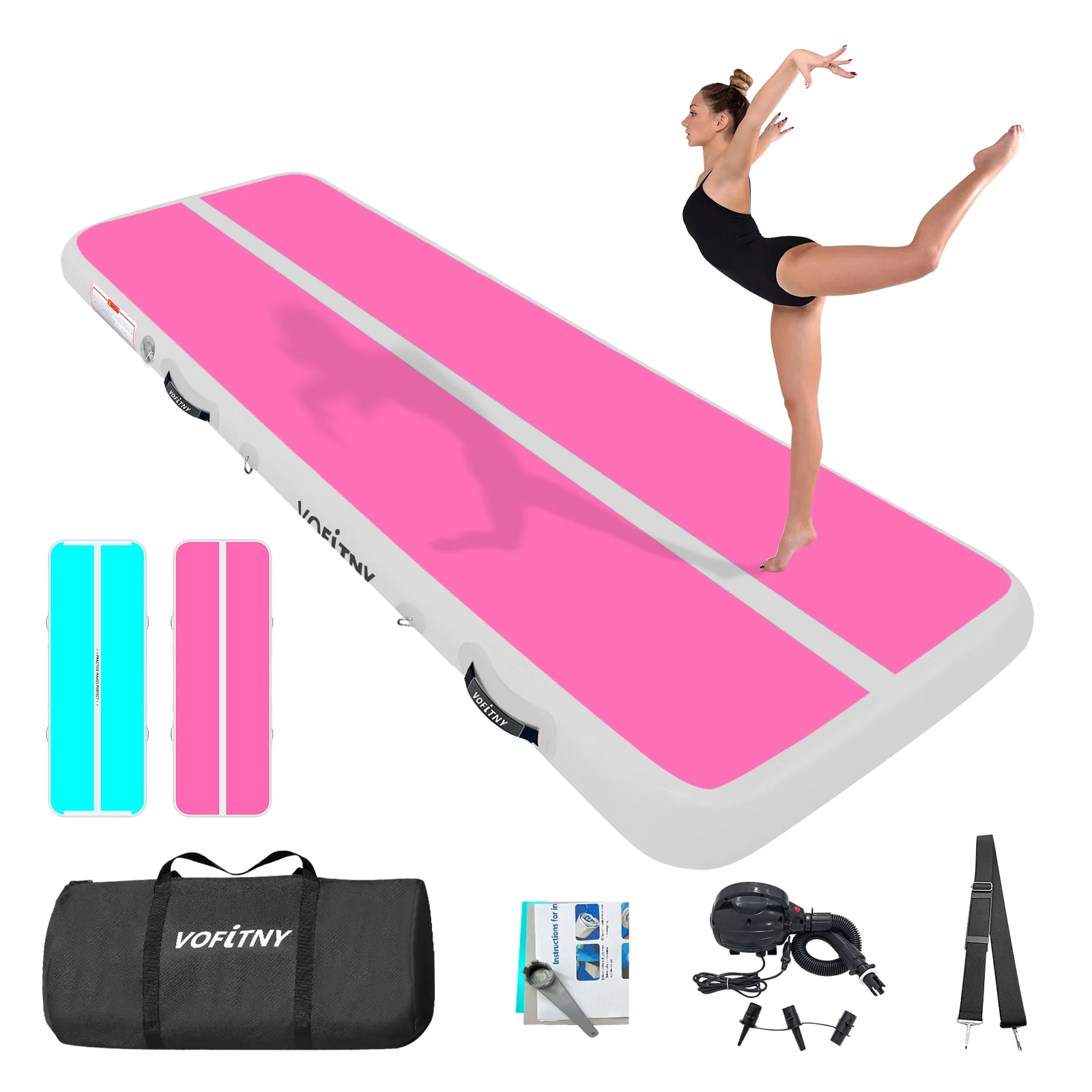VOFiTNY Air Mat 10ft*3.3ft*4in(3*1*0.1M） Inflatable Gymnastics Mats Air ...