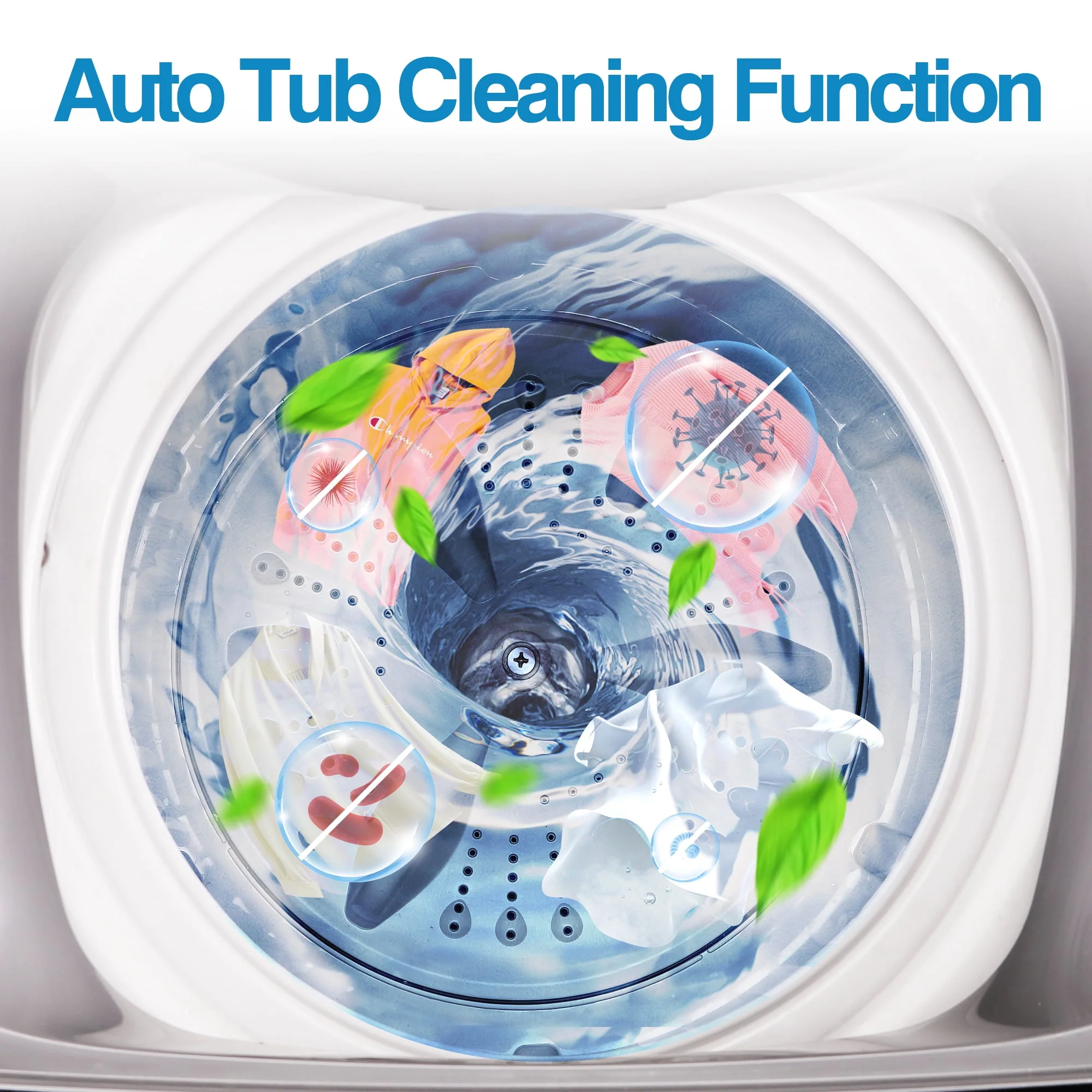 KRIB BLING Portable Washing Machine, 17.7 lbs Large Capacity Full ...