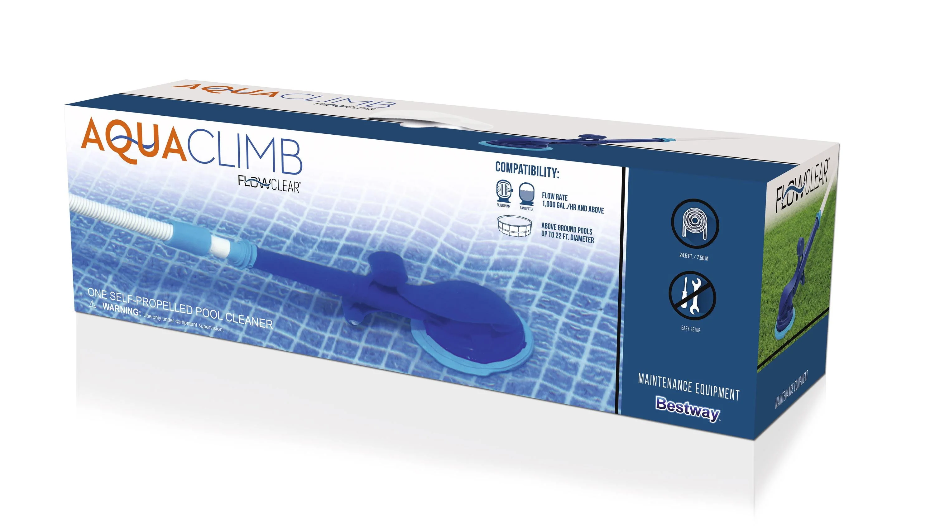Flowclear AquaClimb Automatic Water-Powered Above Ground Pool Cleaning ...